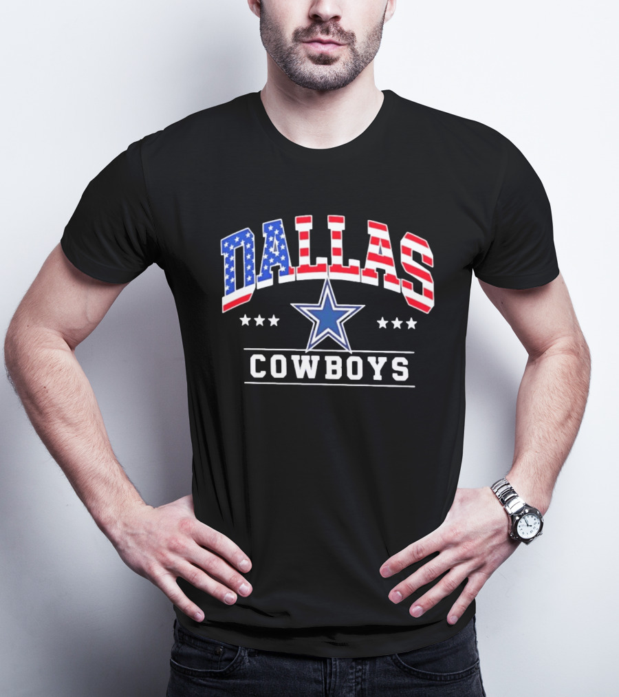 Dallas Cowboys Americana Patriotic Stars And Stripes Flag T-Shirt