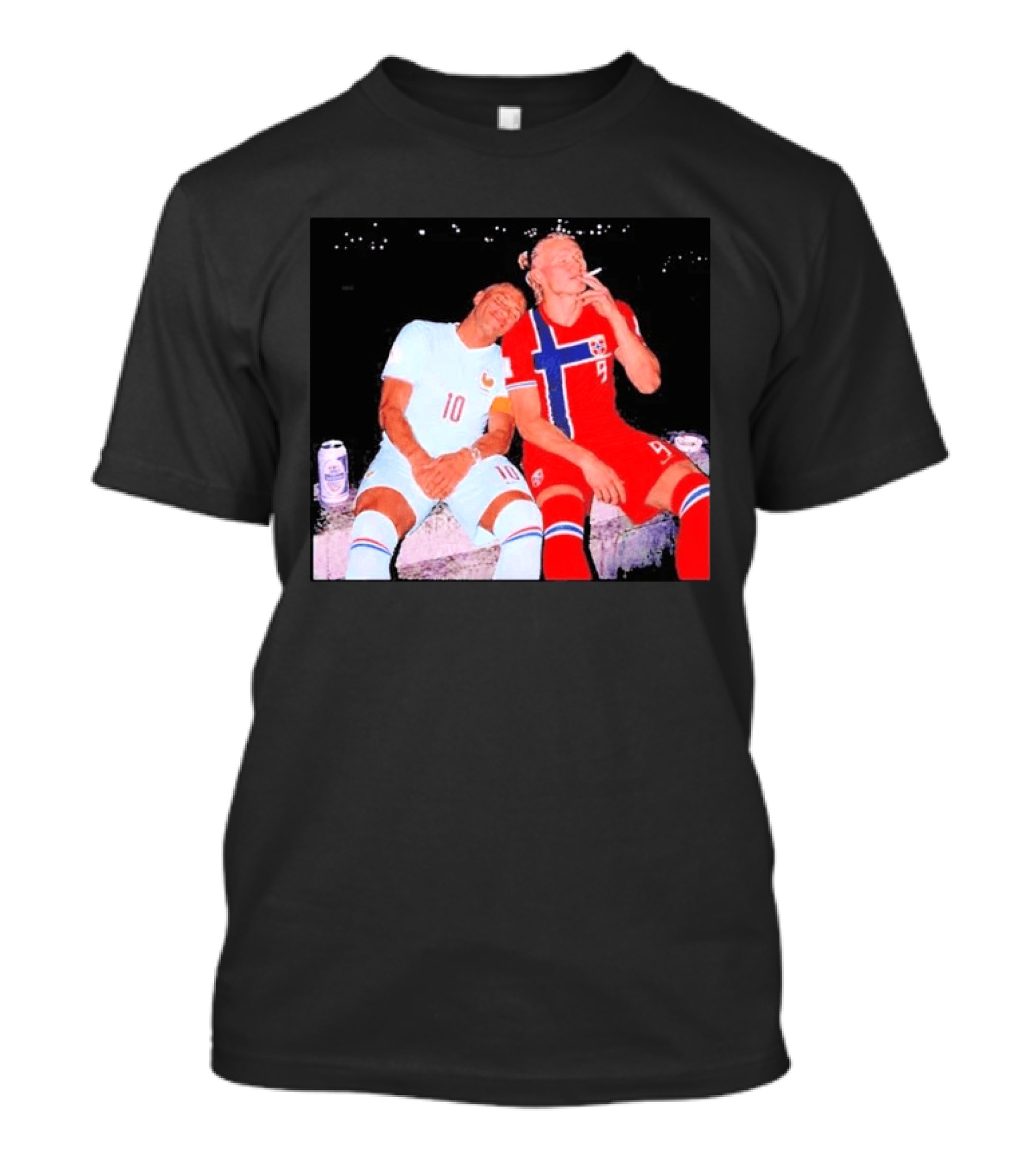 Kylian Mbappé France 10 Erling Haaland Norway 9 Soccer Friendship Fan T-Shirt