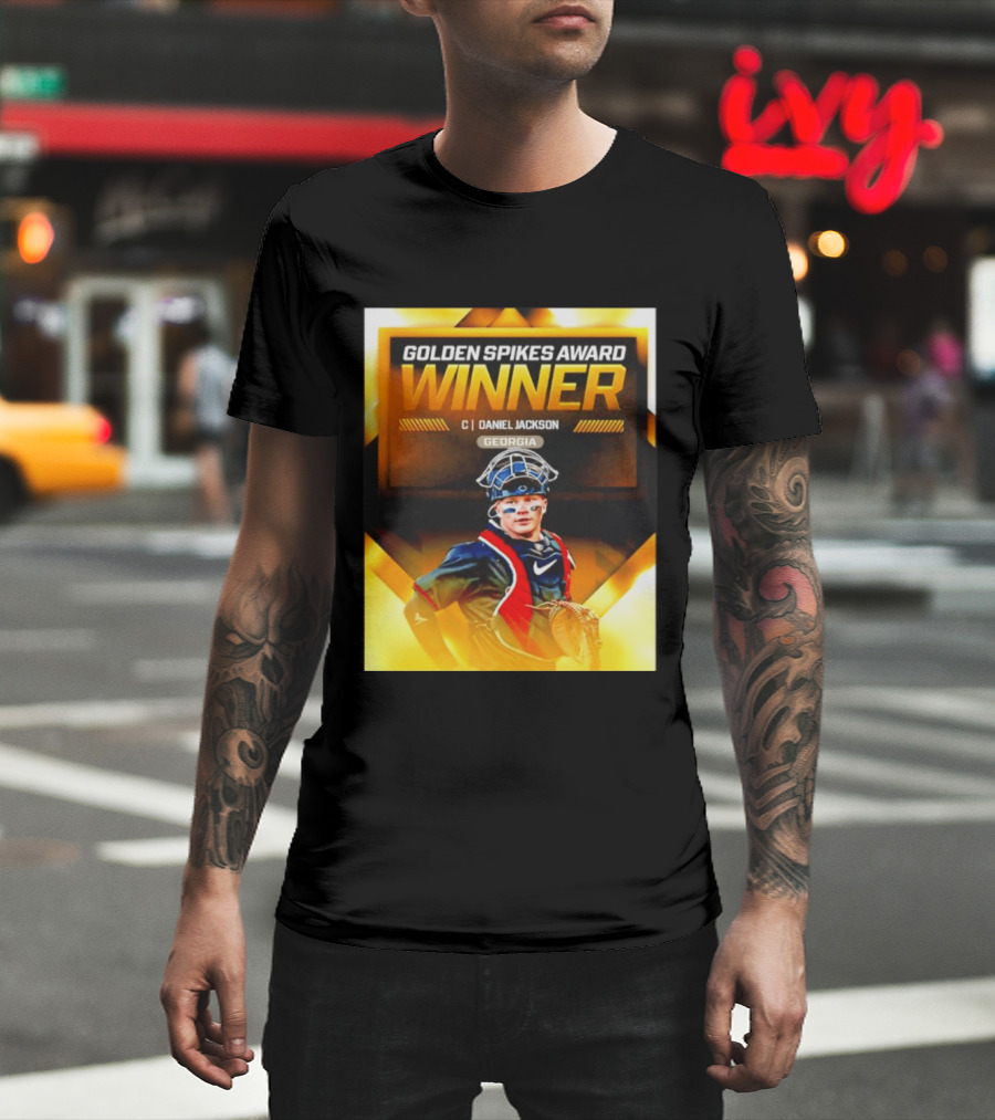 Golden Spikes Award Winner Daniel Jackson Georgia Catcher T-Shirt