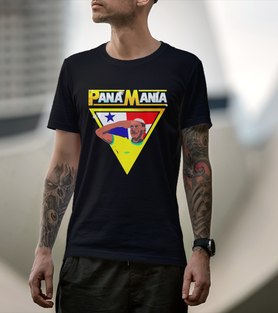 Pana Mania José Córdoba Salute Panama Flag Triangle T-Shirt