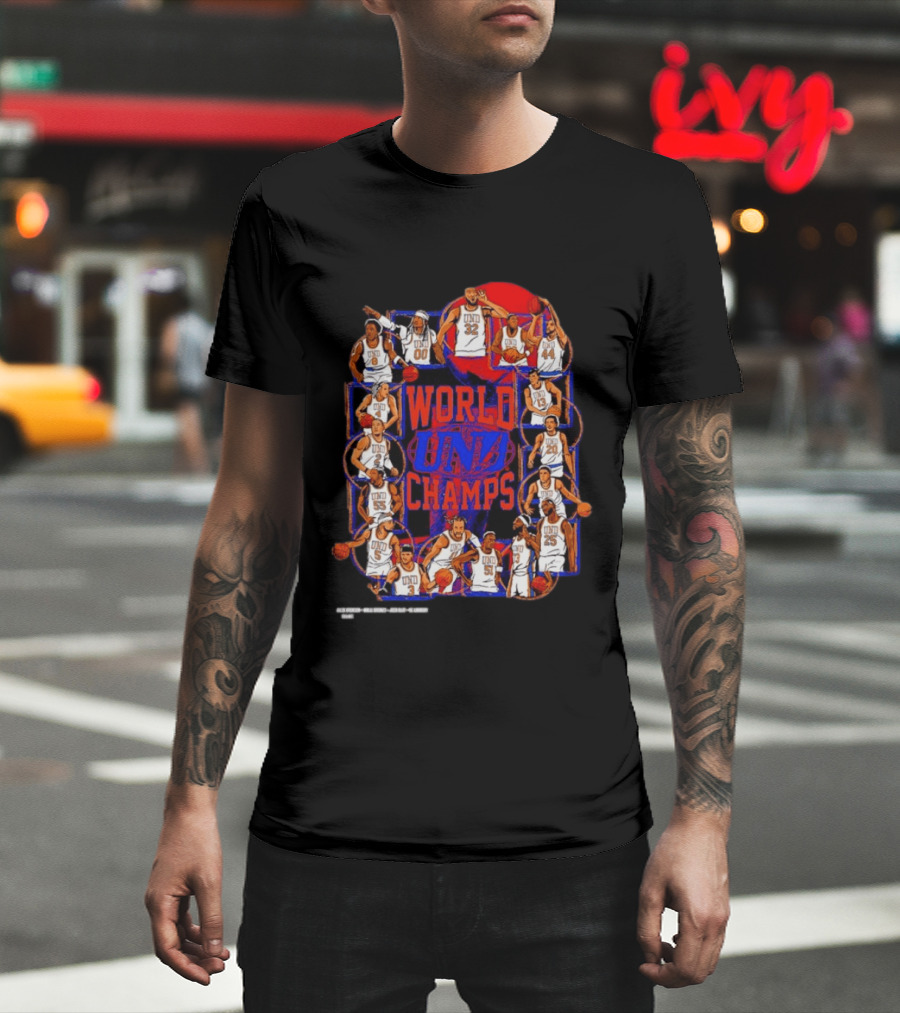 New York Knicks World Champs UND Basketball Players Team T-Shirt