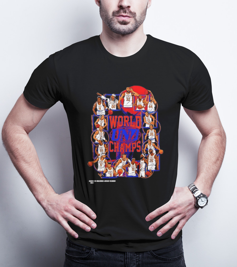 New York Knicks World Champs UND Basketball Players Team T-Shirt