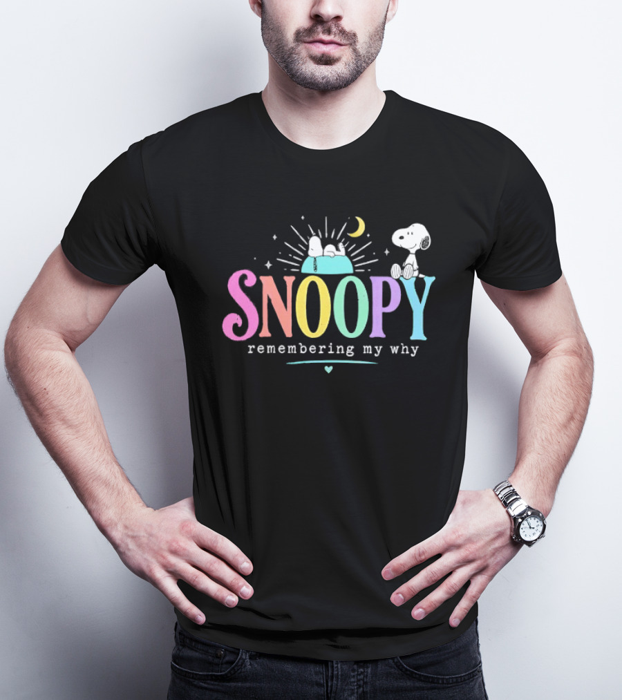 Snoopy Remembering My Why Peanuts Moonlight Dreaming T-Shirt