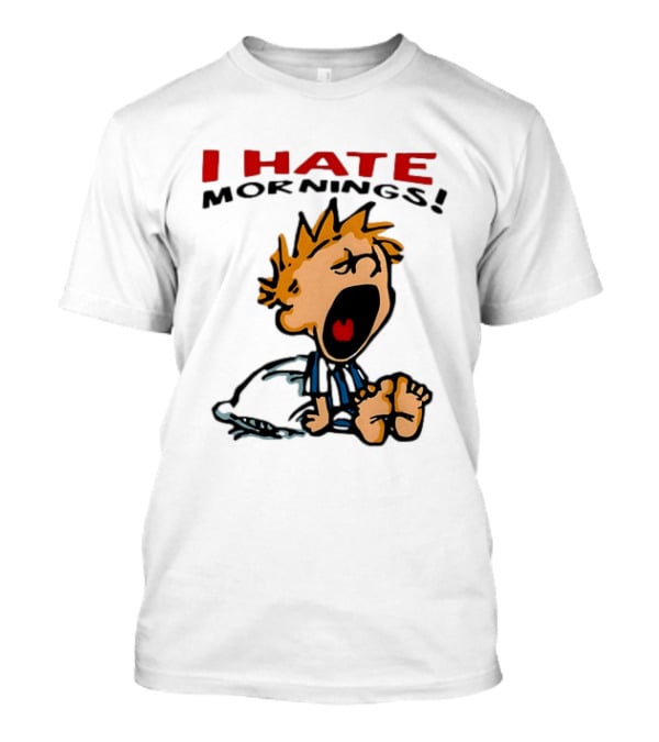Calvin I Hate Mornings Comic T-Shirt
