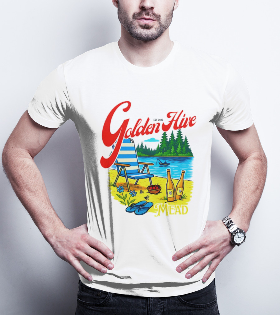 Golden Hive Mead Est 2023 Lakefront Bliss Vintage Escape T-Shirt