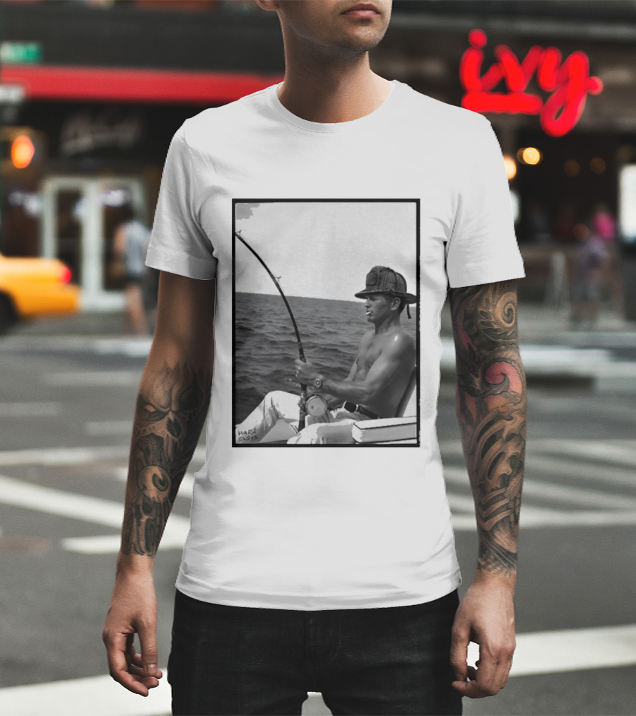 Paul Newman Fishing Wrk Hrd Ply Hrd HARRISON1973 T-Shirt