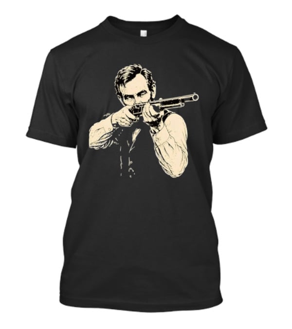 Abraham Lincoln With Lever Action Rifle Famous United States President T-Shirt