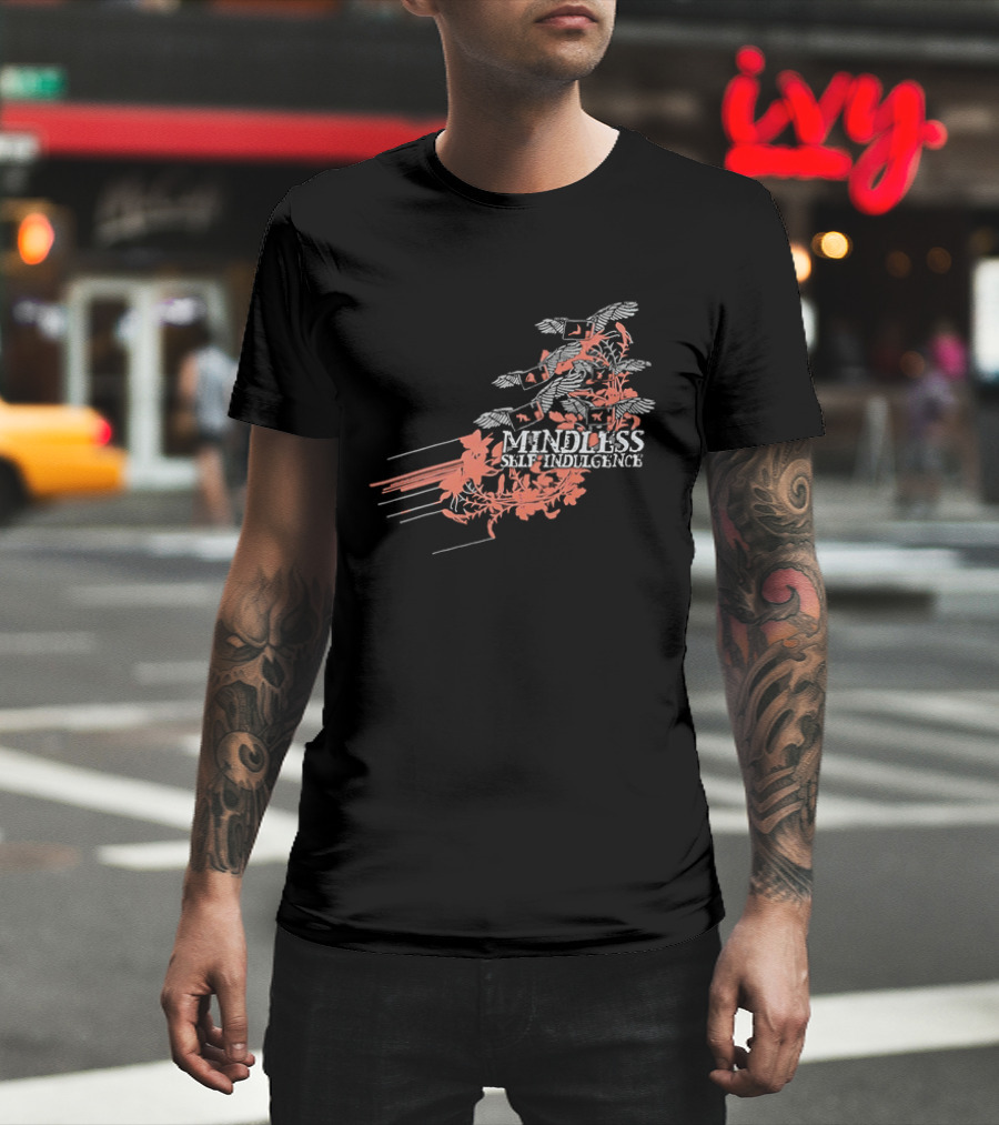 Band Mindless Self Indulgence Flying Monitors Floral Motifs T-Shirt