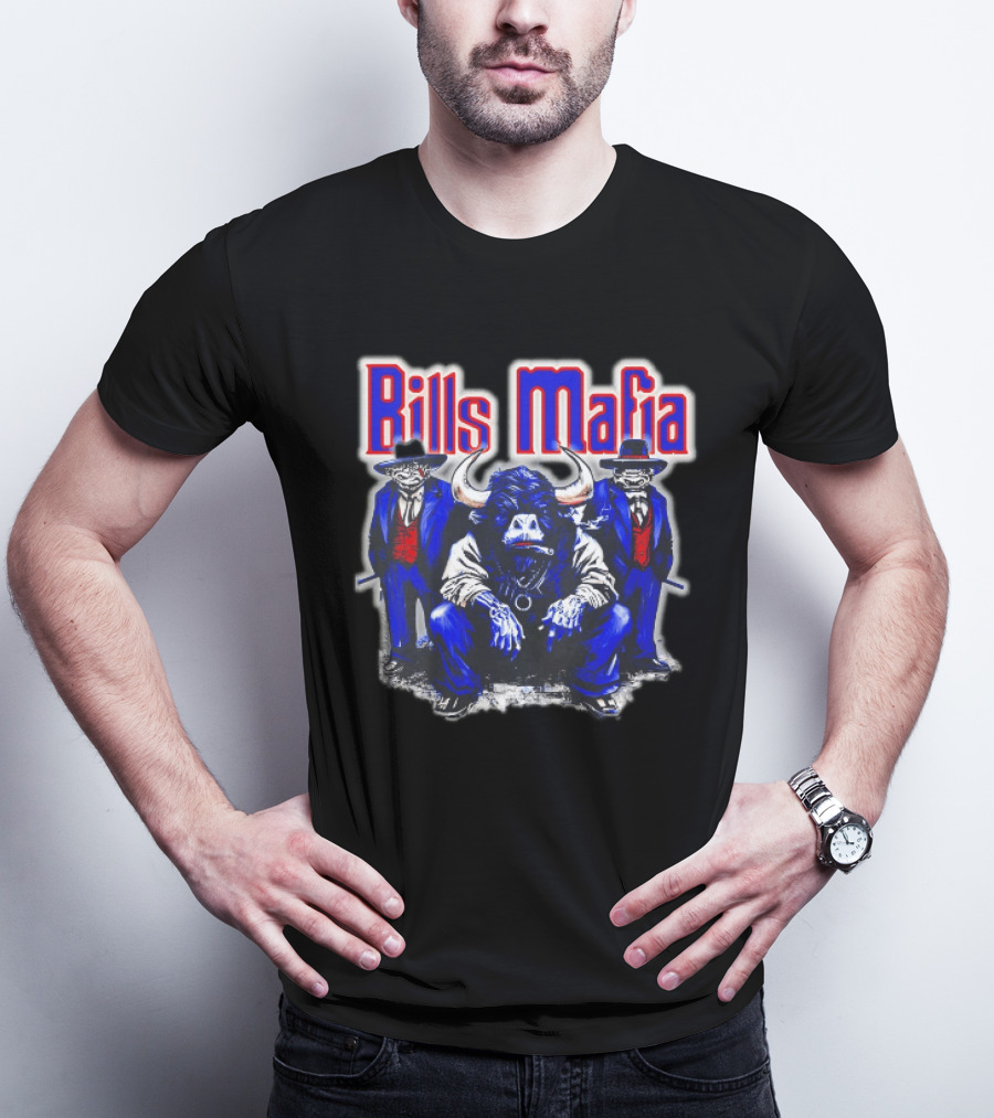 Bills Mafia Buffalo Bull Gangster Trio T-Shirt