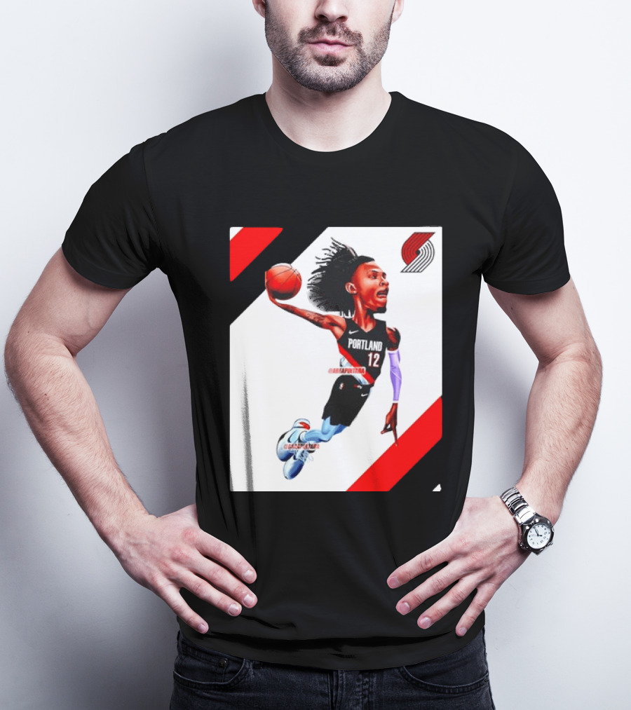 Portland Trail Blazers Ja Morant Crossover Art Dunking Basketball Player Jersey 12 T-Shirt