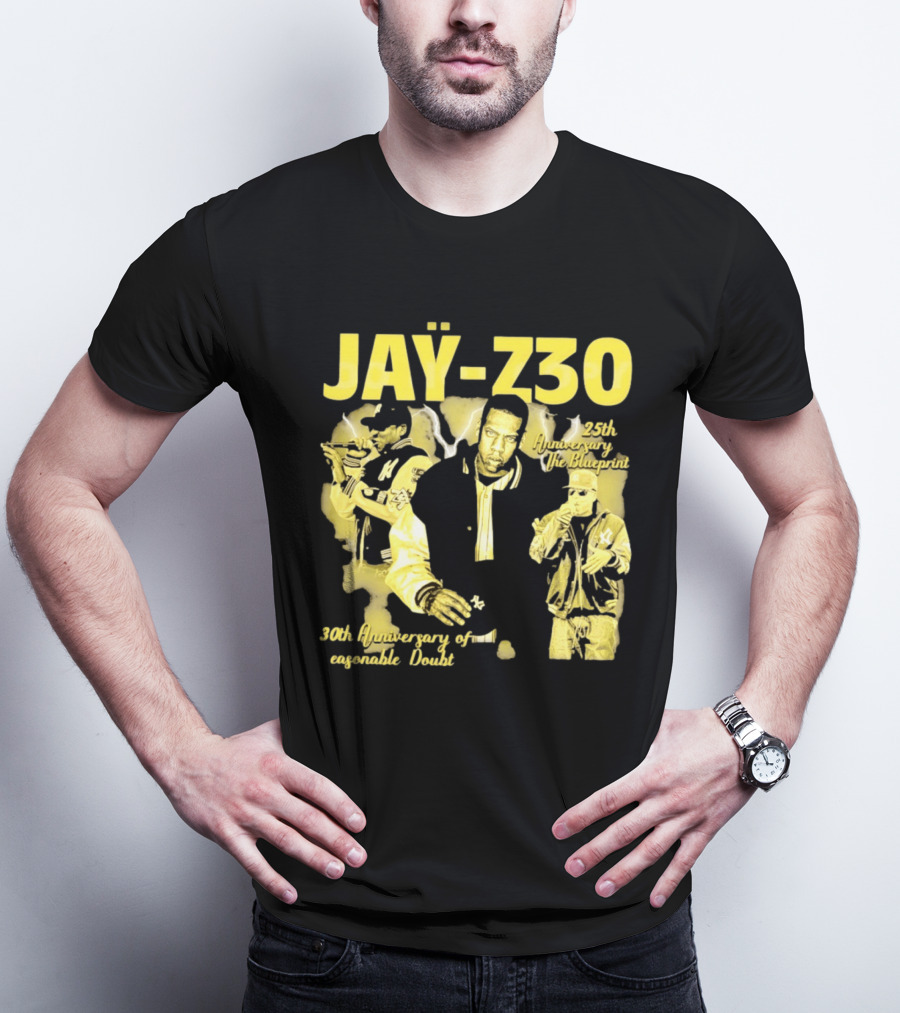 Jay Z30 Celebrating 25th Anniversary The Blueprint 30th Anniversary Reasonable Doubt T-Shirt