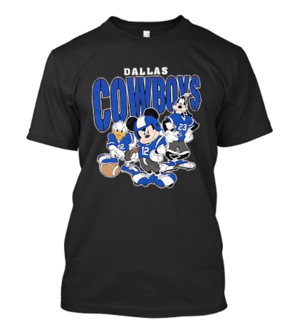 Dallas Cowboys Mickey Mouse Donald Duck Goofy Football Team Collaboration T-Shirt