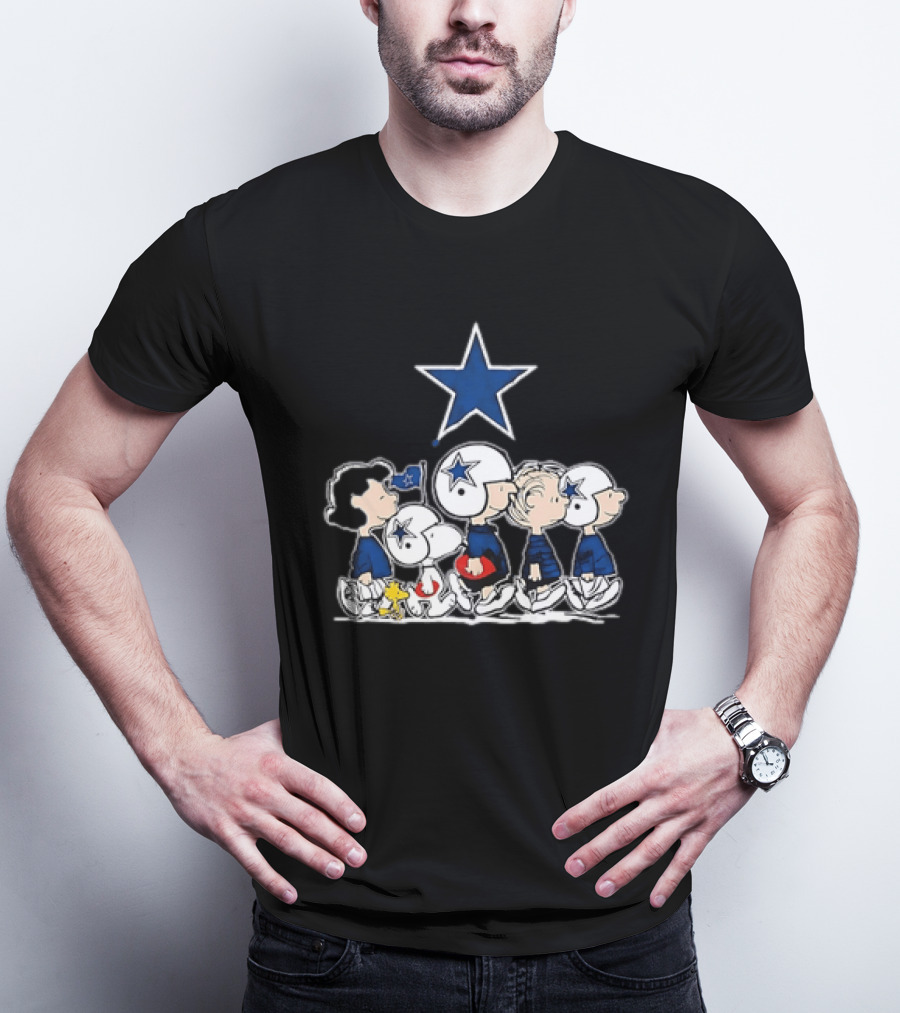 Abbey Road Dallas Cowboys Peanuts Characters Star T-Shirt