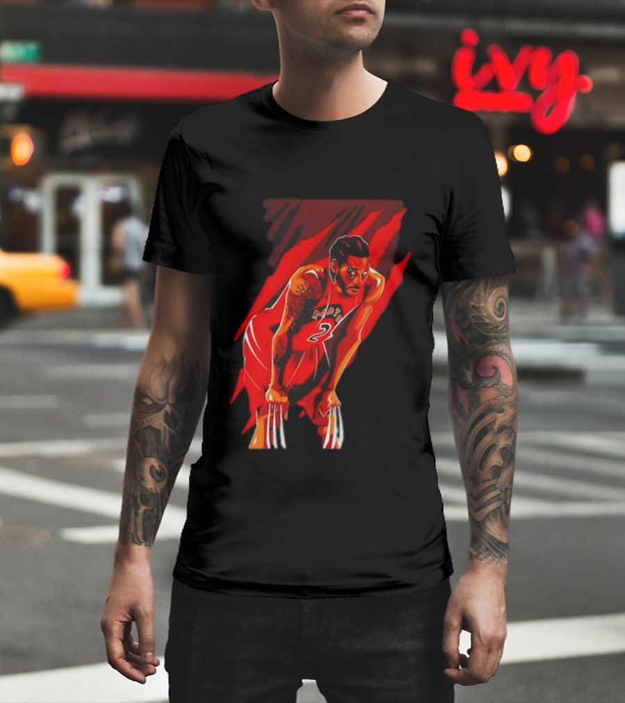 Kawhi Leonard Wolverine Claws Toronto Raptors 2 Jersey Return T-Shirt