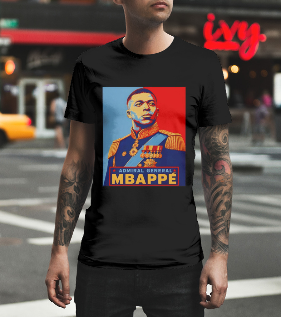 Admiral General Mbappe Propaganda Football T-Shirt