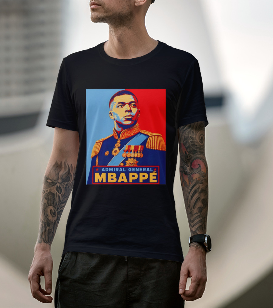 Admiral General Mbappe Propaganda Football T-Shirt