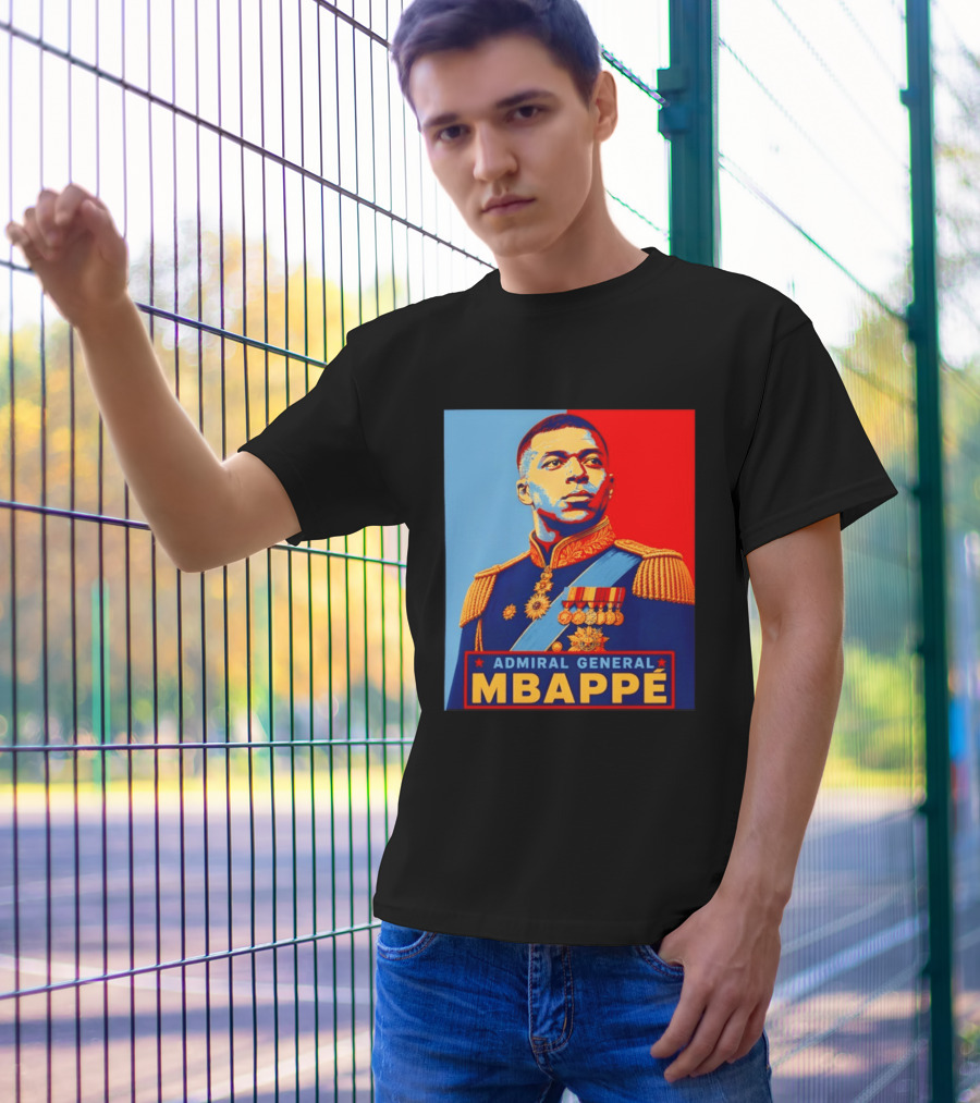 Admiral General Mbappe Propaganda Football T-Shirt
