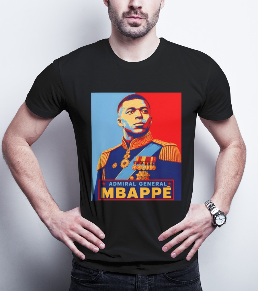Admiral General Mbappe Propaganda Football T-Shirt