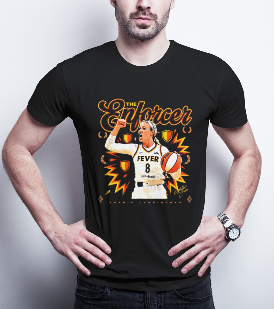 The Enforcer Sophie Cunningham Fever 8 Indiana Basketball WNBA 2026 T-Shirt