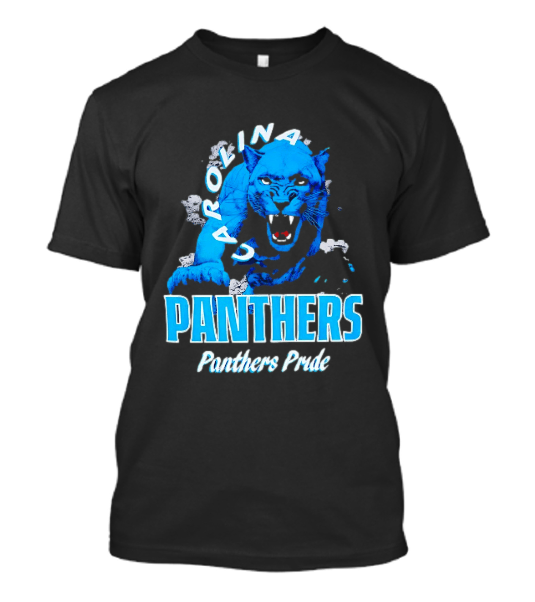 Carolina Panthers Pride Charging Forward Fierce Blue Panther T-Shirt