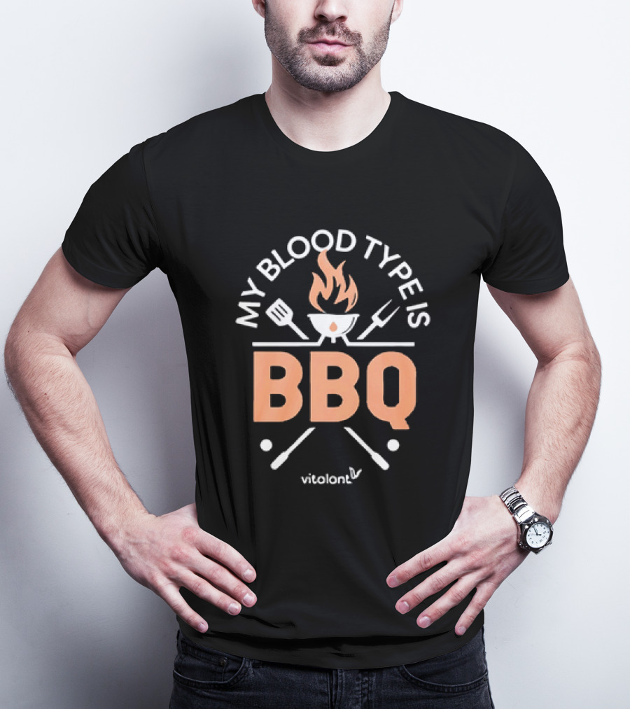 Vitalant Humor My Blood Type Is BBQ Grilling T-Shirt
