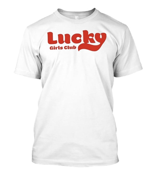 Lucky Girls Club Retro Style Bold Red T-Shirt