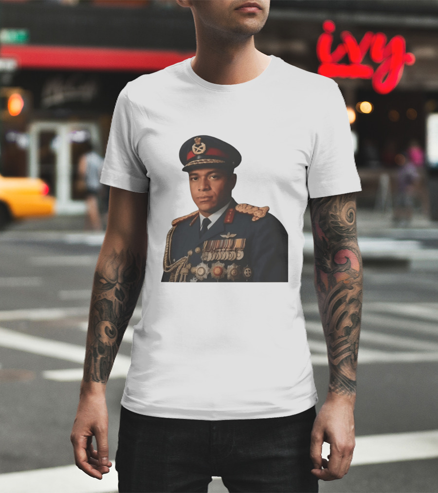 Kylian Mbappe Military Uniform Meme T-Shirt