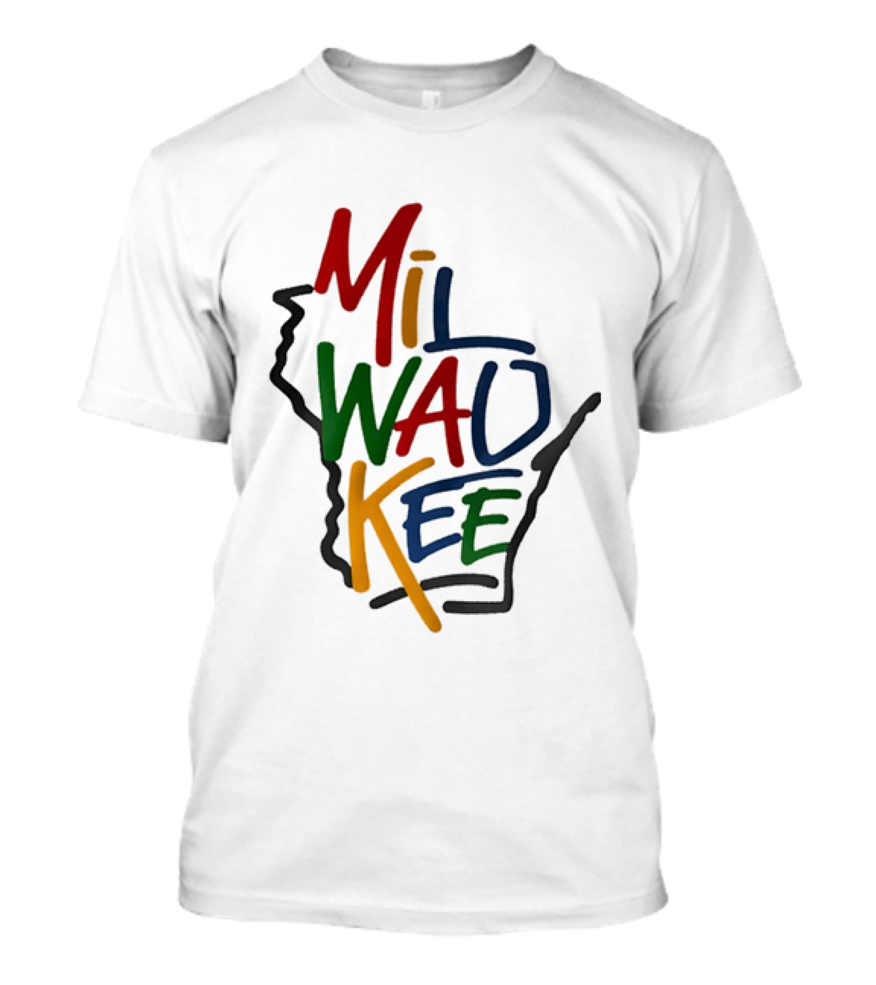 Milwaukee Wisconsin State Colorful T-Shirt