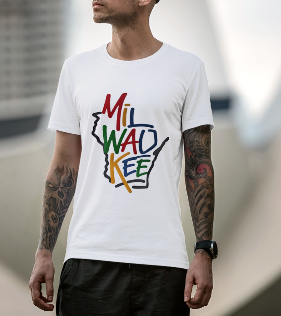 Milwaukee Wisconsin State Colorful T-Shirt