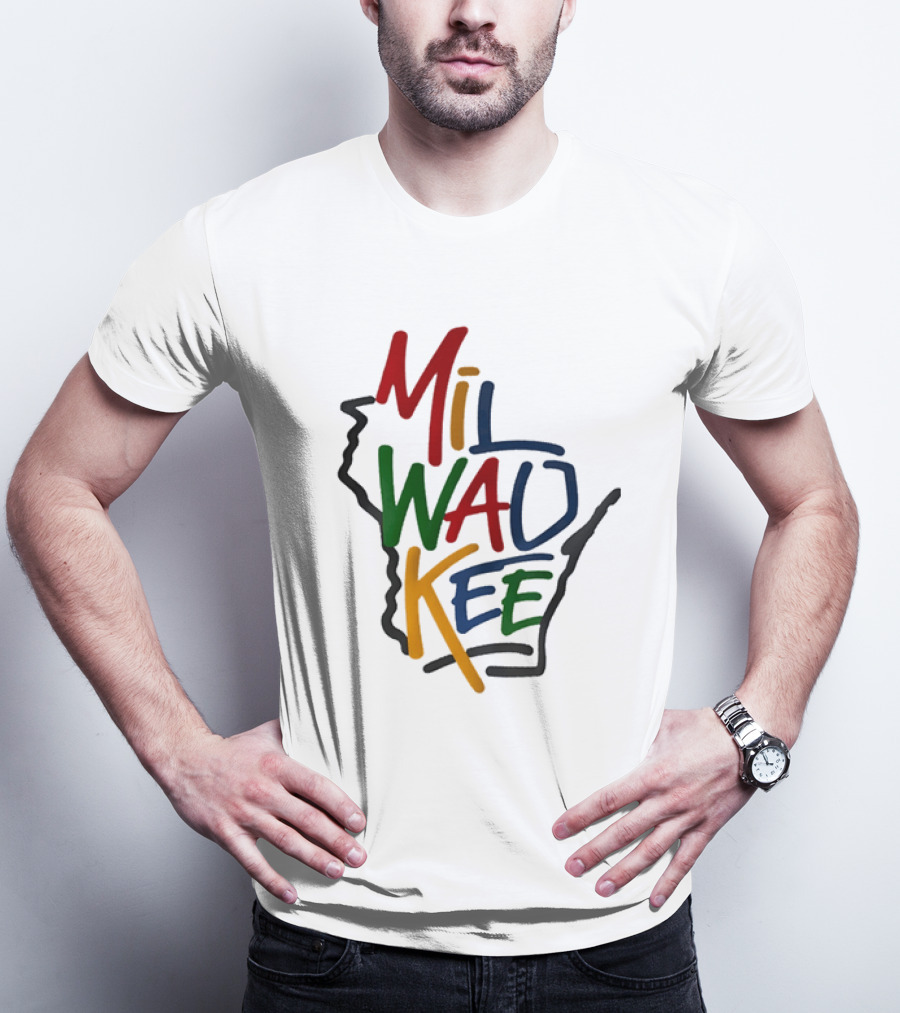 Milwaukee Wisconsin State Colorful T-Shirt