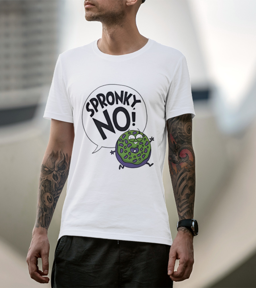 Donut Squad Spronky No Green Cartoon Doughnut T-Shirt