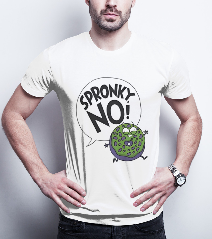 Donut Squad Spronky No Green Cartoon Doughnut T-Shirt