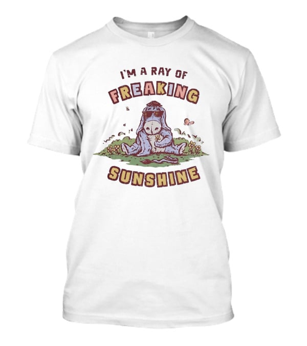 Eeyore I'm A Ray Of Freaking Sunshine Sitting In Flowers T-Shirt
