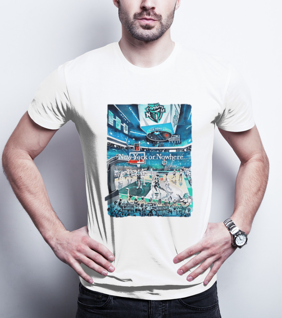 Gavin Snider New York Liberty Basketball New York Or Nowhere Stadium Scene T-Shirt