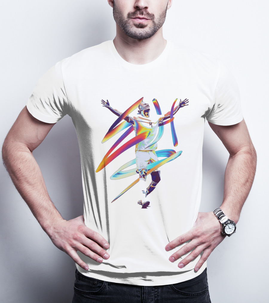 Haaland Goal Celebration Norway 9 Vibrant Energy Spiral T-Shirt