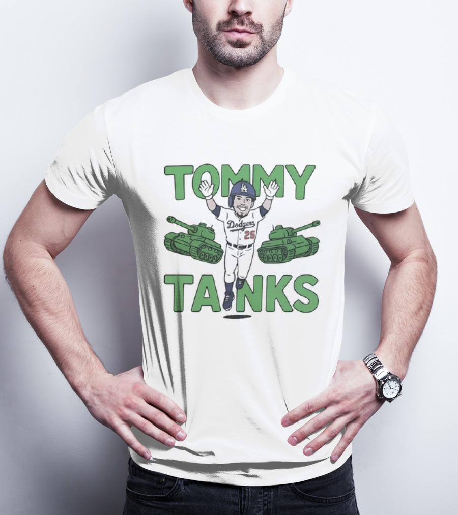 Tommy Tanks Dodgers Player Celebration Fantasy Sports T-Shirt