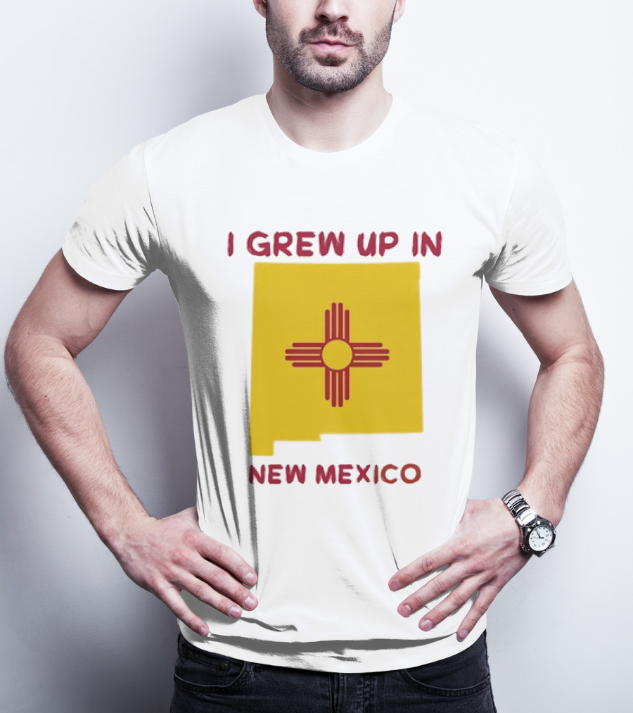 I Grew Up In New Mexico Zia Symbol Home State Pride T-Shirt