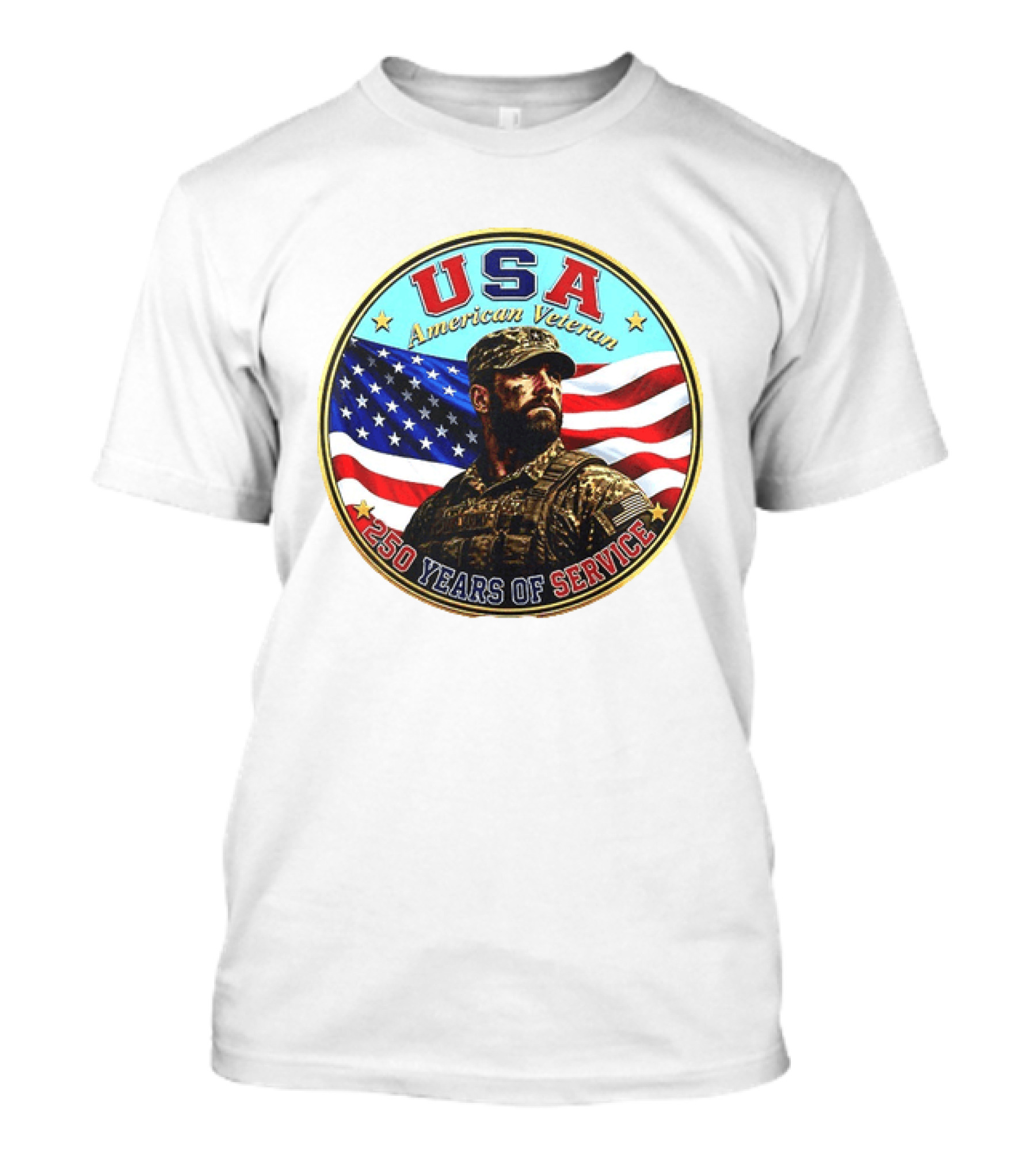 USA American Veteran 250 Years Of Service T-Shirt