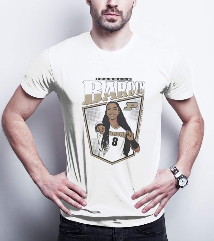 Bardin Purdue Boilermakers Number 8 Player T-Shirt