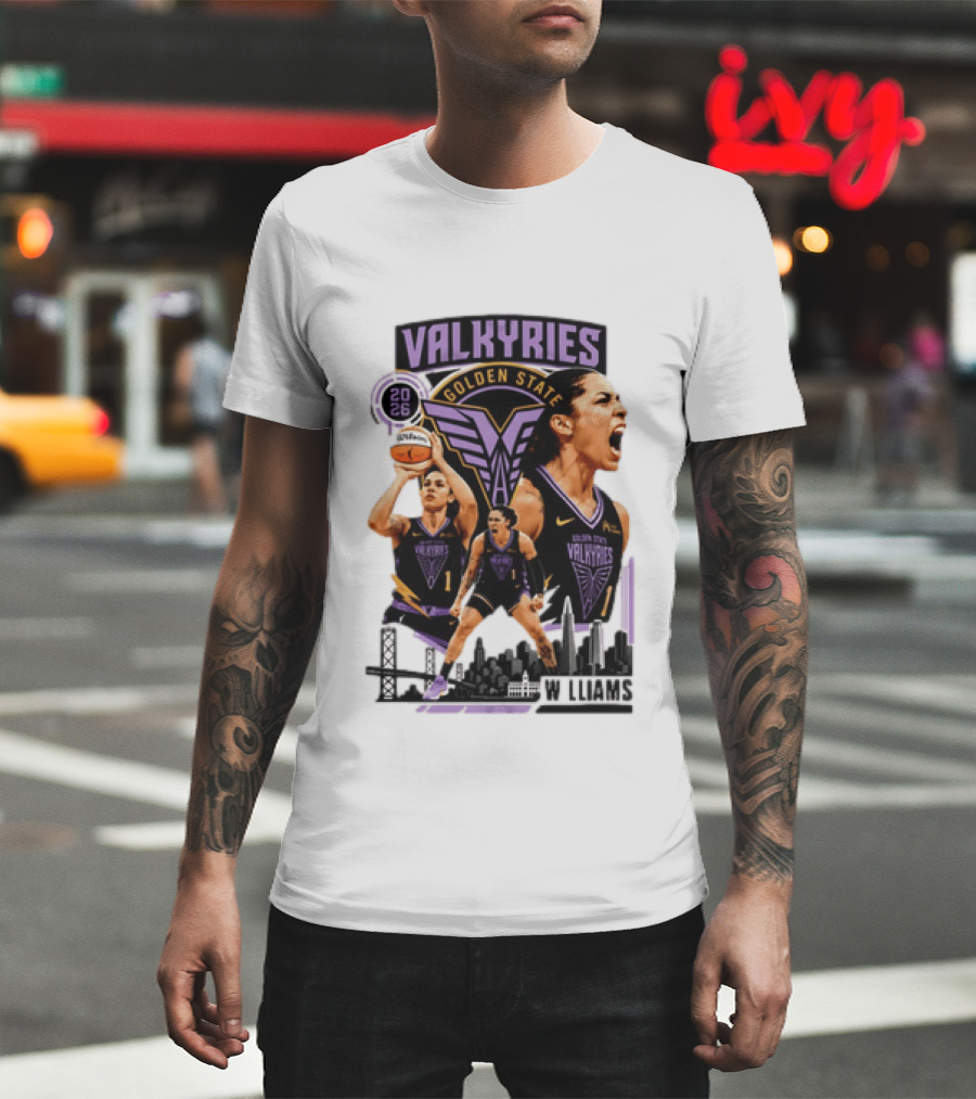 Golden State Valkyries 2026 WNBA Williams Team Skyline T-Shirt
