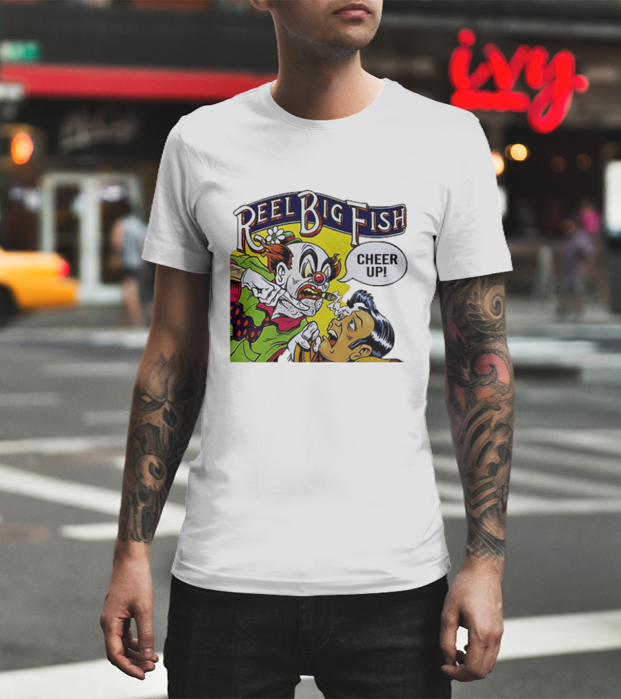 Reel Big Fish Cheer Up Clown Comic T-Shirt