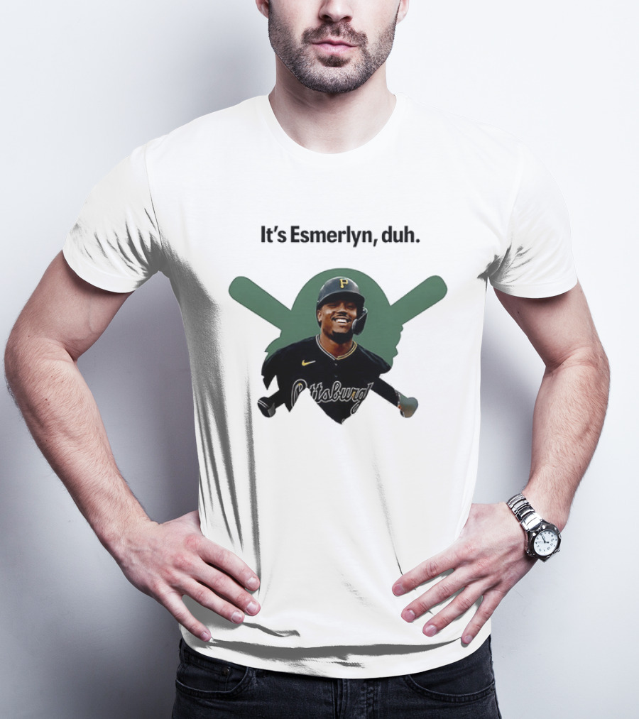 Esmerlyn Duh Pittsburgh Pirates Baseball Player With Crossed Bats T-Shirt
