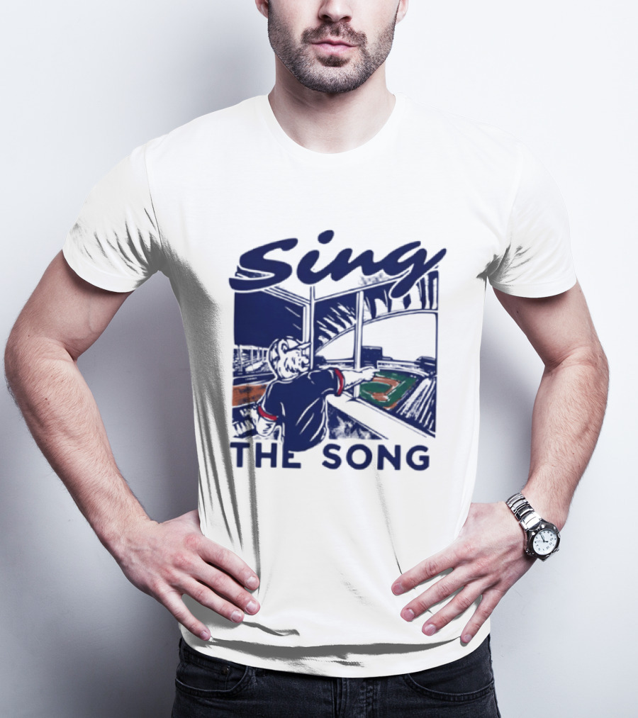 Sing The Song Chicago Cubs Clark The Cub Baseball Stadium Music T-Shirt