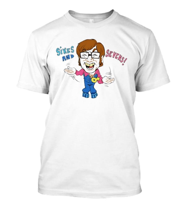 Sixes And Sevens Retro Caricature Groovy Cartoon T-Shirt