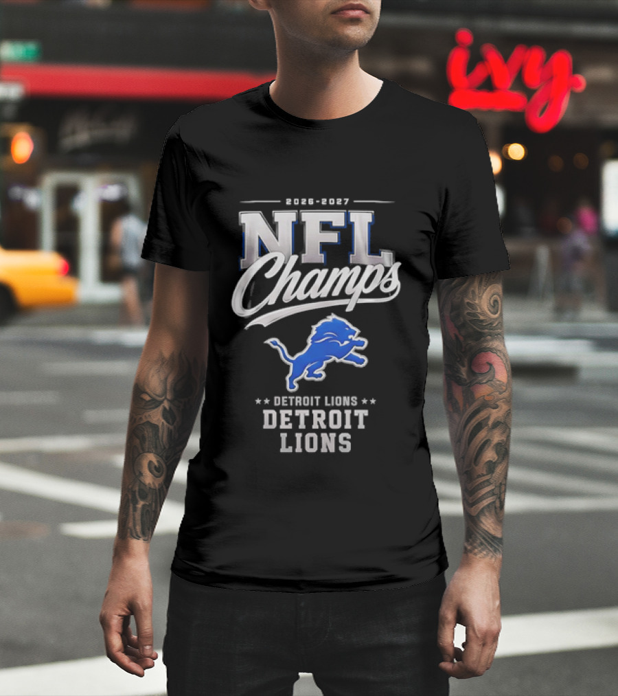 2026 2027 NFL Champs Detroit Lions T-Shirt