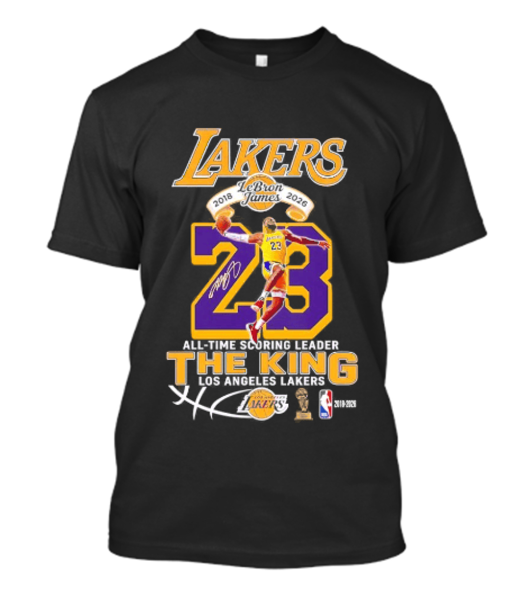 Lakers 23 The King NBA All Time Scoring Leader LeBron James T-Shirt