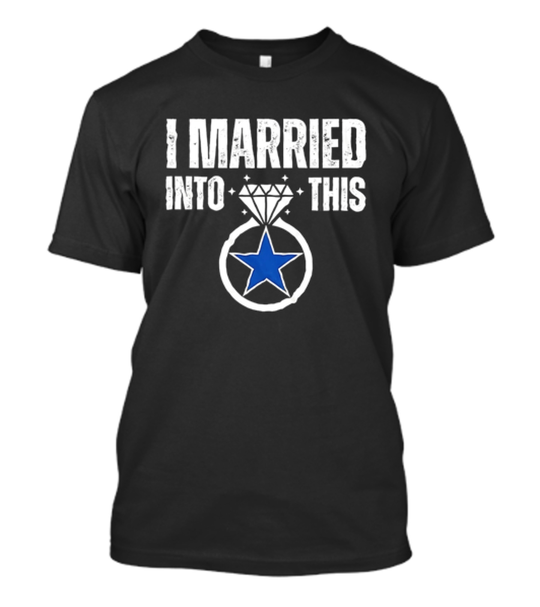 Dallas Cowboys I Married Into This Blue Star Ring T-Shirt