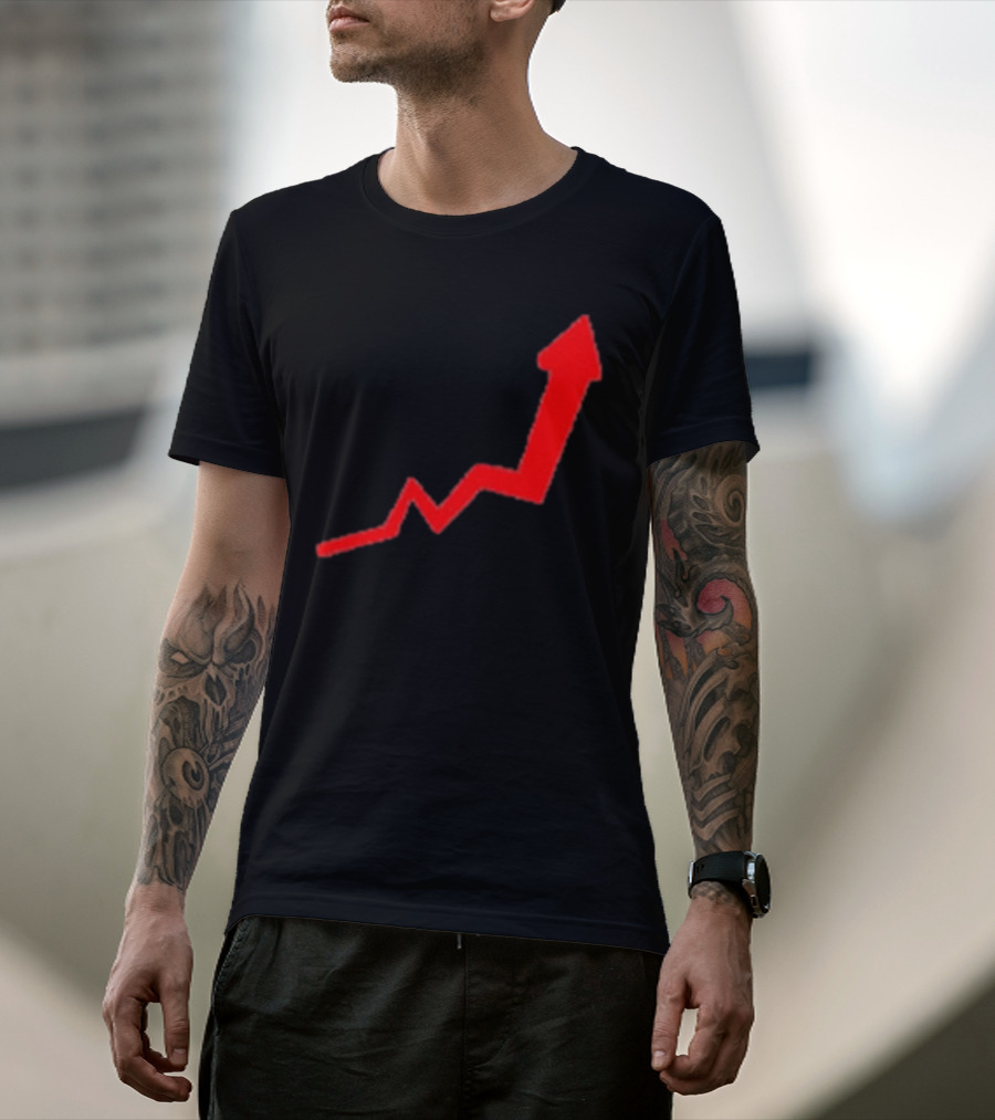 Dayu Stock Market Rising Chart Arrow Trending Upwards Stop Stock T-Shirt
