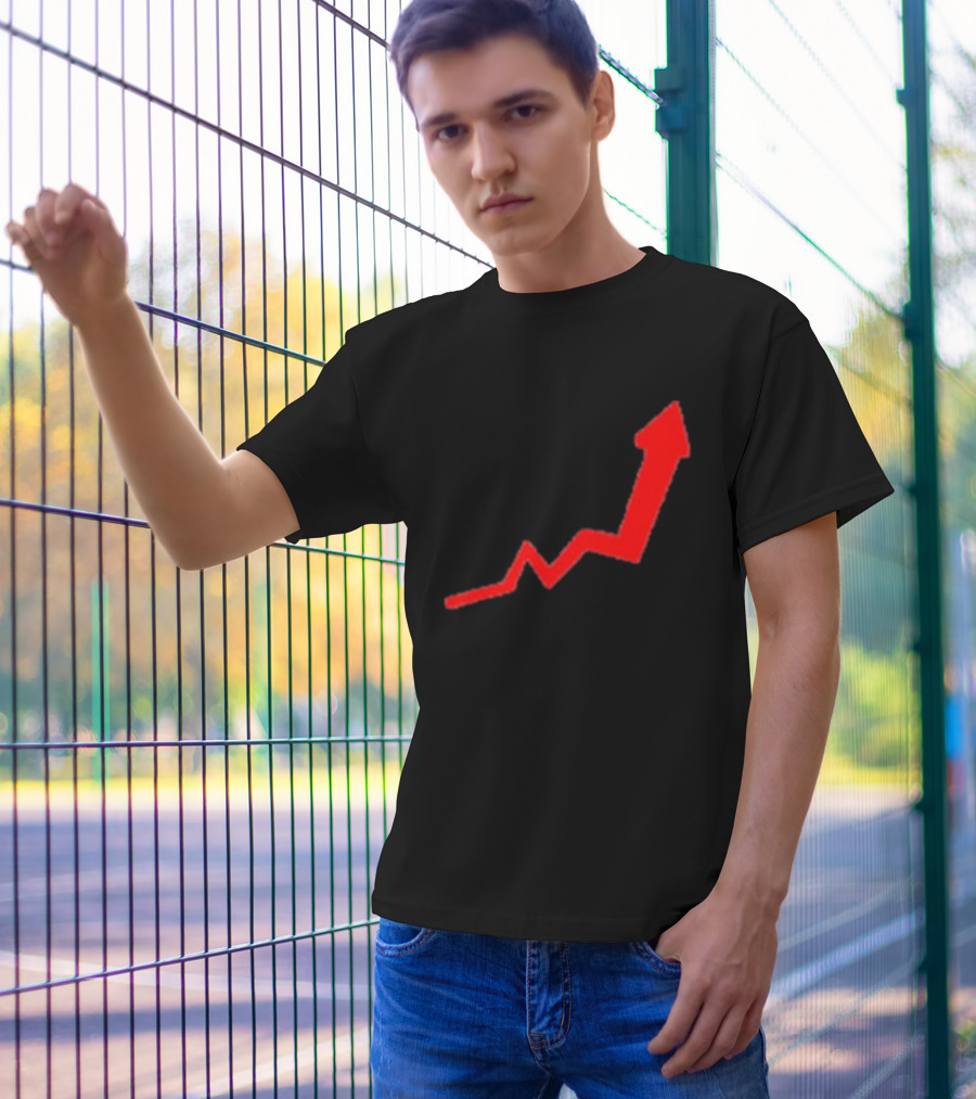 Dayu Stock Market Rising Chart Arrow Trending Upwards Stop Stock T-Shirt