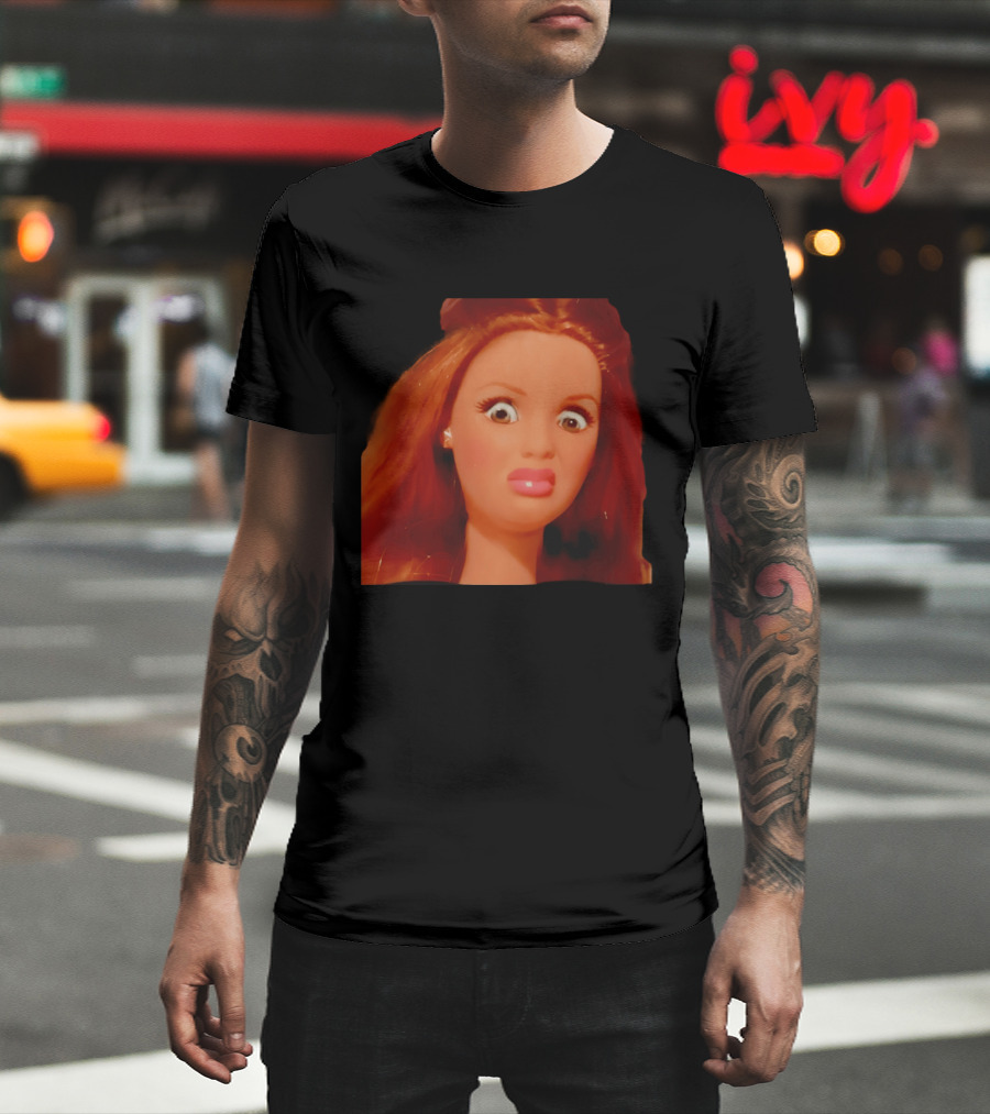 Disgusted Doll Meme Funny Barbie Expression T-Shirt
